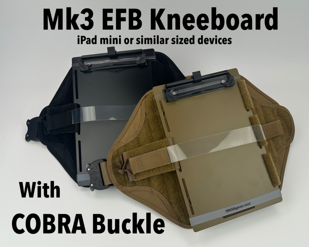 Mk3 Kneeboard iPad mini or similar sized tablet, COBRA Buckle leg strap ...